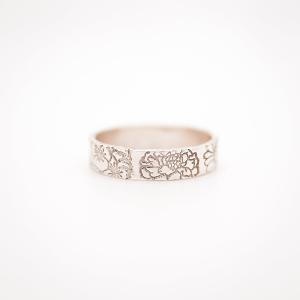 Thick Birth Flower Ring – Evorly